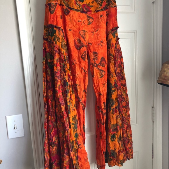 Hand Crafted | Pants & Jumpsuits | Indian Tie Dye Flower Patchwork ...